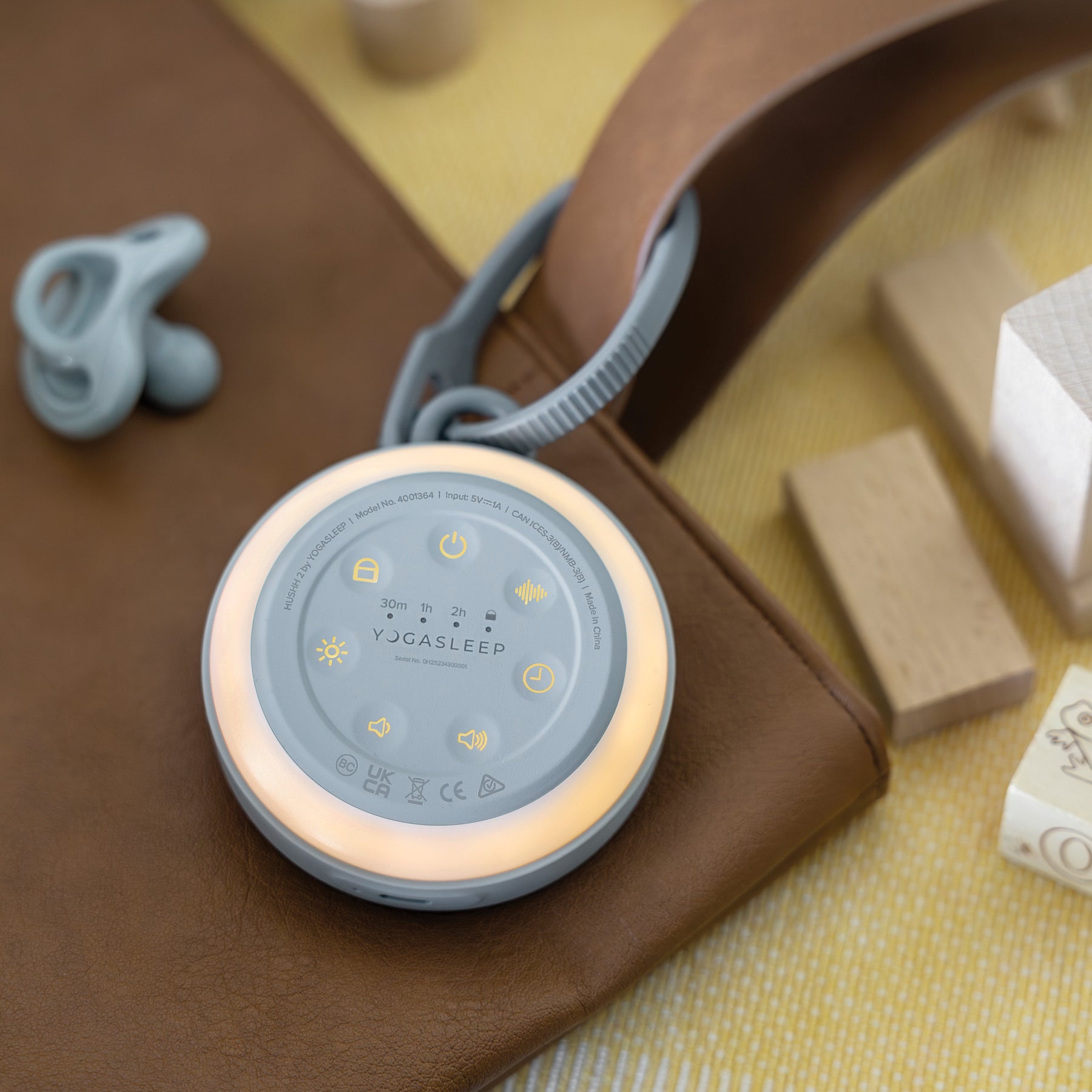 Hushh 2, Portable Baby Sound Machine with 6 Sounds | Yogasleep