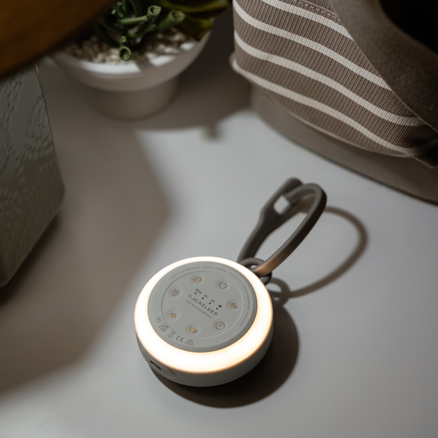 Hushh 2, Portable Baby Sound Machine with 6 Sounds | Yogasleep