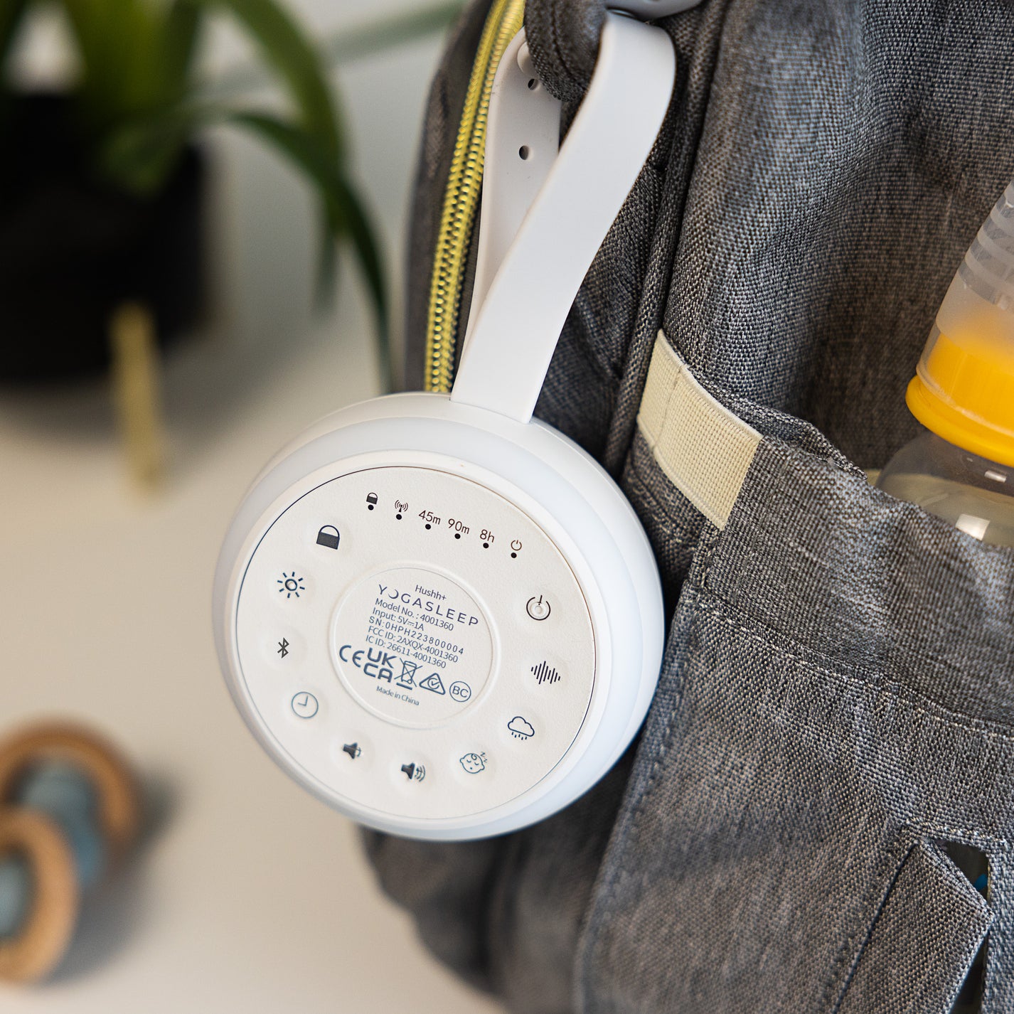 Hushh+ Travel Sound Machine with Wireless Speaker and Night light Sound Machine | Yogasleep